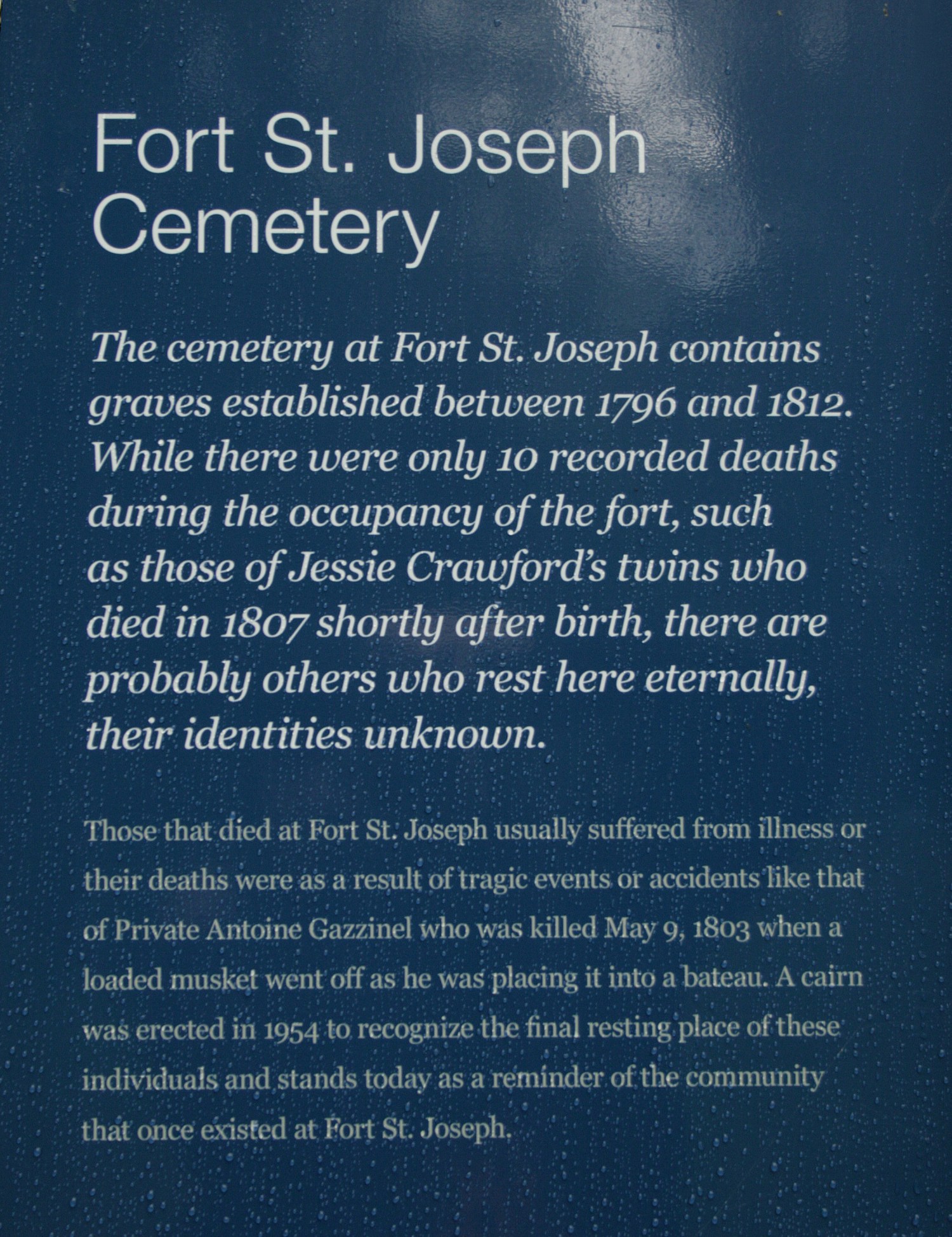Cemetery Road Trip: Visiting Historic Fort St. Joseph Cemetery ...